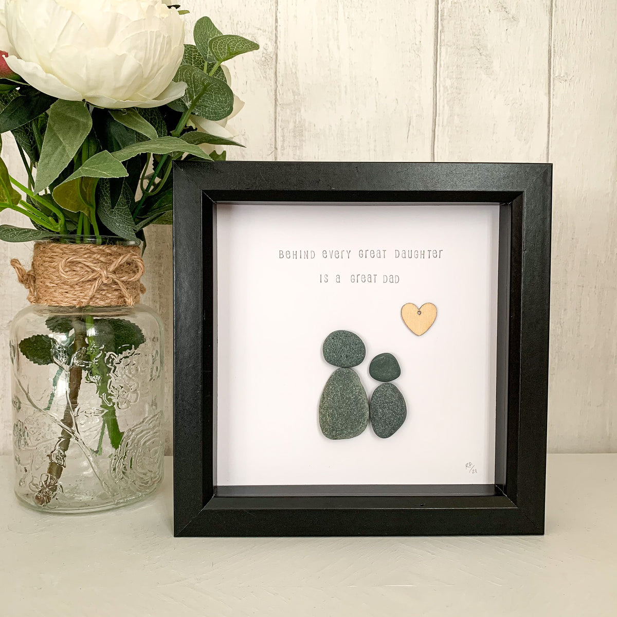 Dad And Daughter Pebble Art | Father's Day Gift – Ruthie's Craft Creations